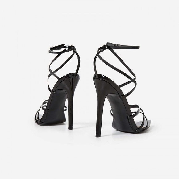 EGO | Shoes | Kaia Pointed Barely There Heel In Black Patent | Poshmark
